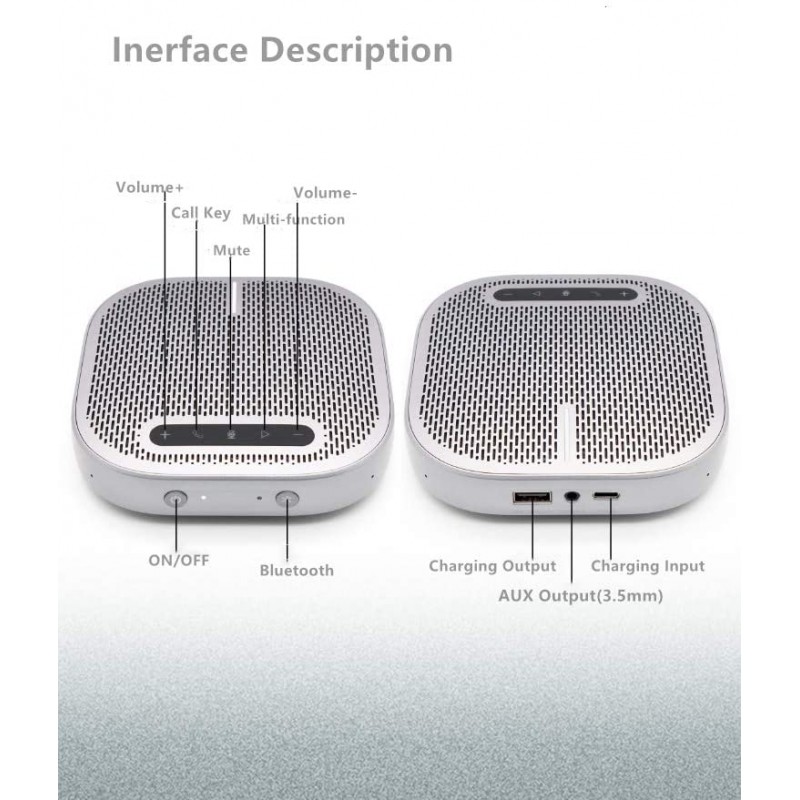 Microphone Omnidirectionnel USB, Bluetooth, Batterie, Infobit iSpeaker M300