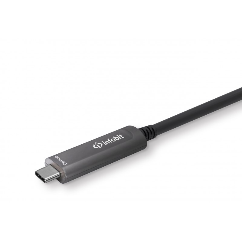 Cable actif fibre optique 10m USB-C vers USB-C DATA INFOBIT AOC-USB31 ...